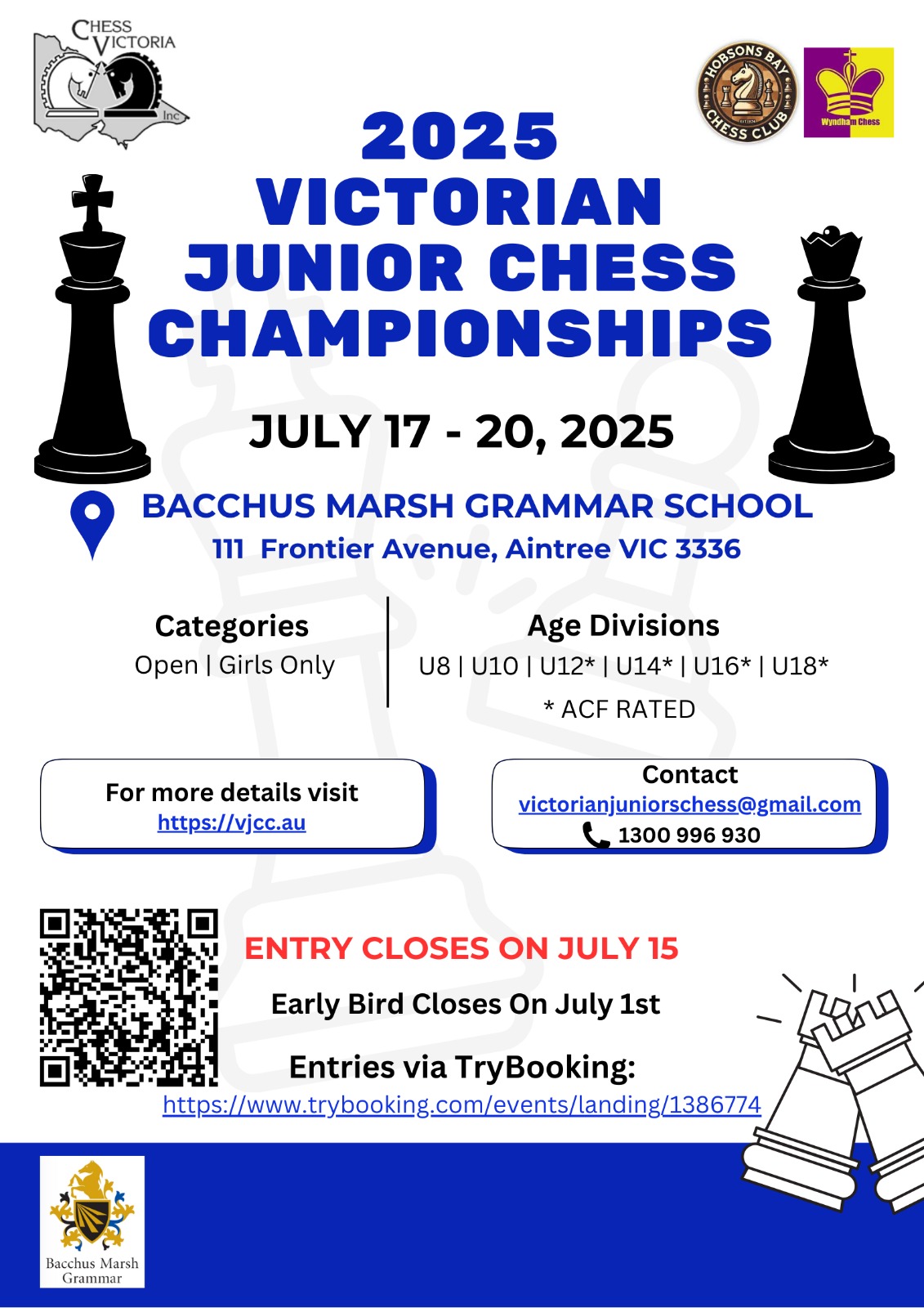 🎉 2025 Victorian Junior Chess Championship | Hobsons Bay Chess Club Inc.